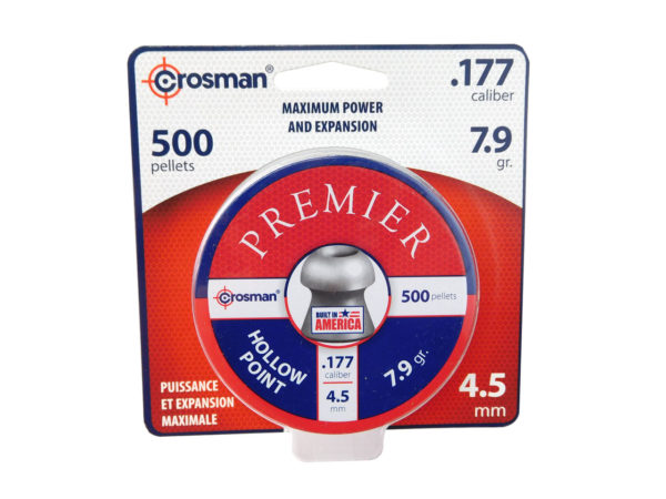 Crosman Premier Hollow Point Pellets | .177 cal, 7.9gr, 500ct - Baker ...