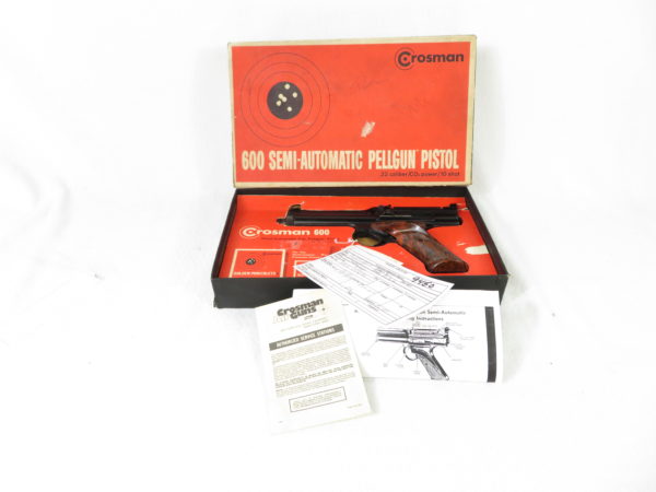 Crosman Model 600 CO2 Semi-Auto Pellet Pistol in Box SKU 9450 - Baker ...