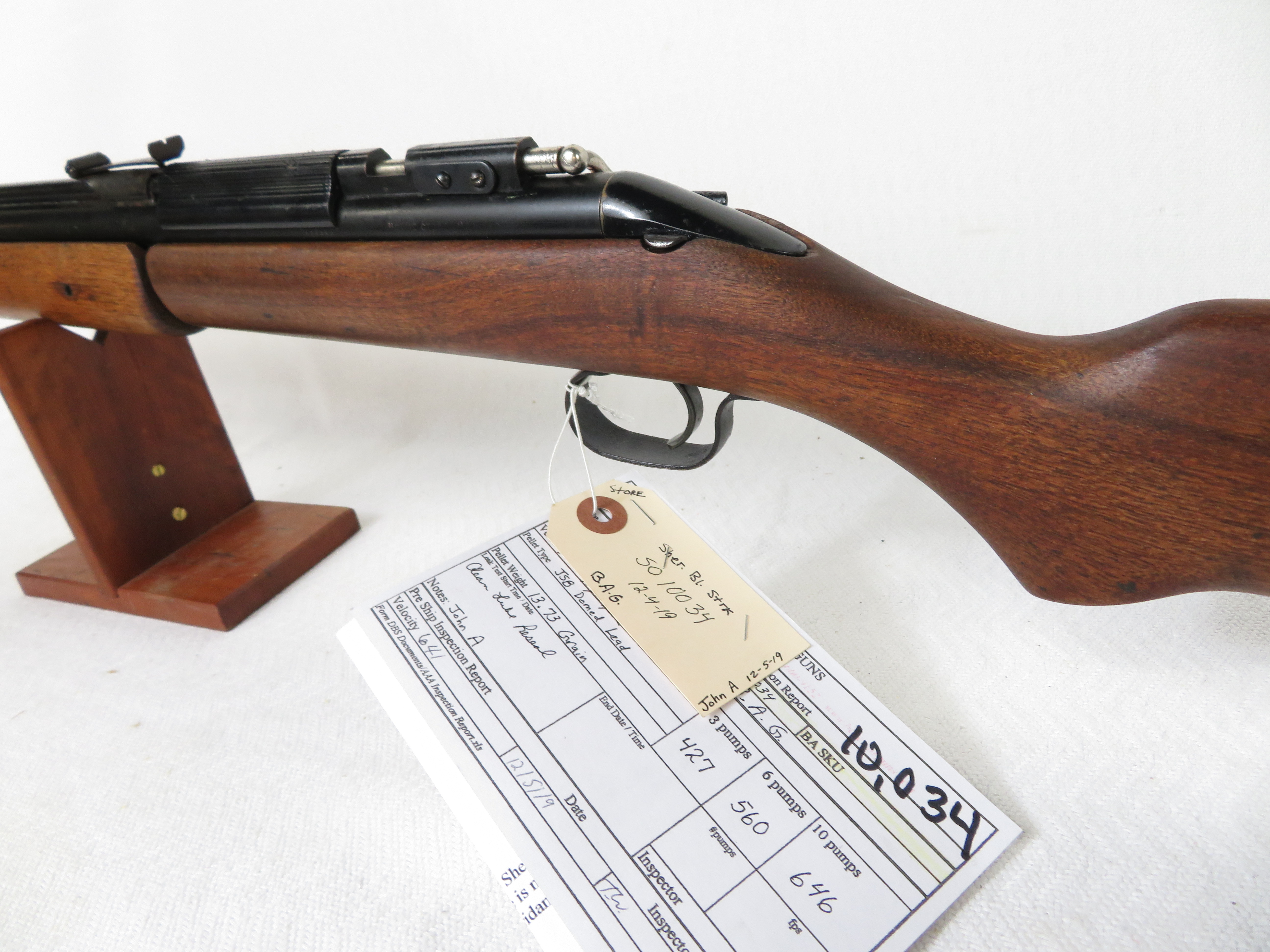 Sheridan Silver Streak Pellet Rifle SKU 10034 - Baker Airguns