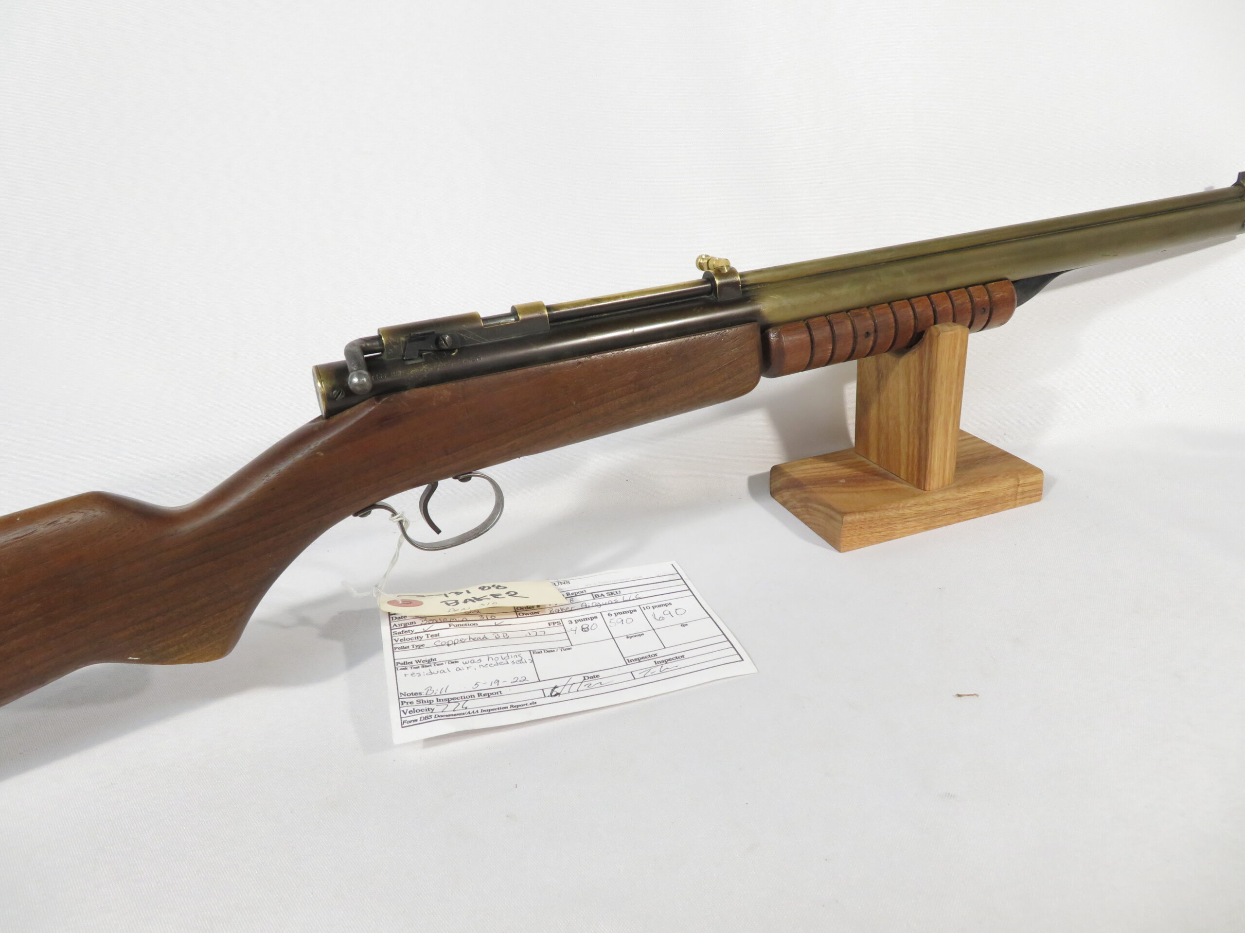 Benjamin Model 310 Air Rifle Mfg 1940-1969 - Baker Airguns