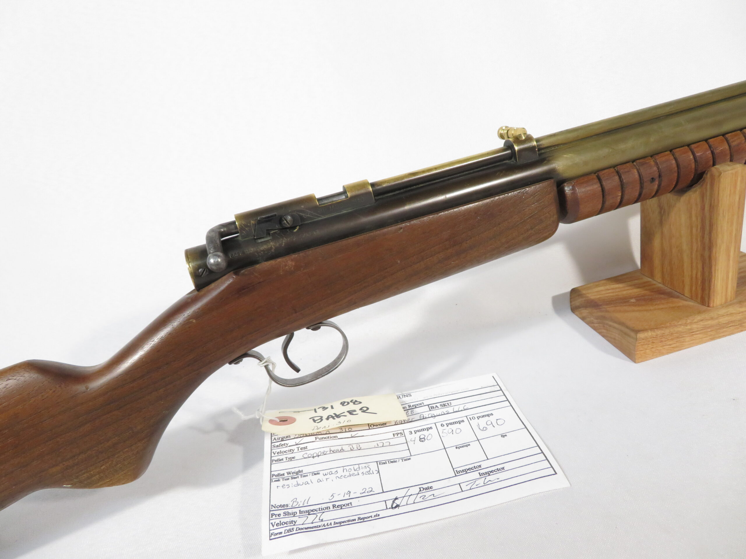 Benjamin Model 310 Air Rifle Mfg 1940-1969 - Baker Airguns